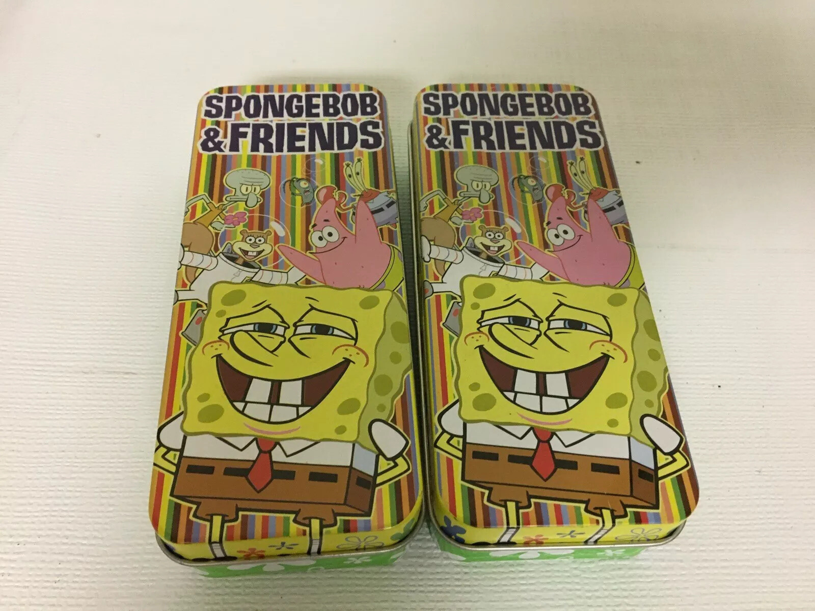 EMPTY Spongebob Friends Watch Tin Lot of 2 Burger King Collectible Set ...