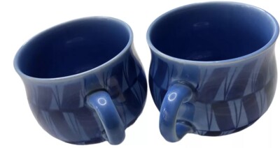 Lisa Larson Gustavsberg Matilda Blue Cup Mugs Set 2 MCM | eBay
