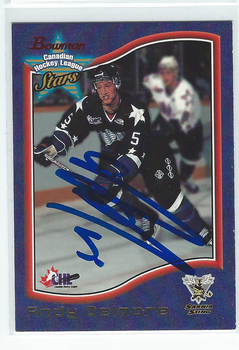 Andy Delmore Signed 1997/98 Bowman Prospects CHL Card #34 | eBay