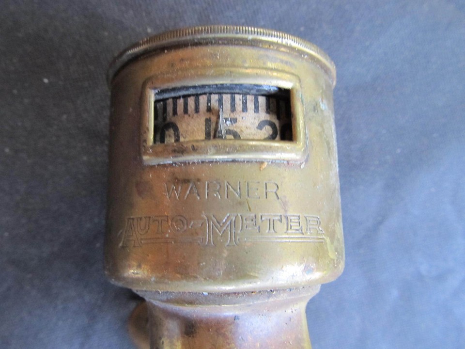 Vintage Warner AUTO-METER Speedometer Brass era Cars Model T 1905 1907 ...