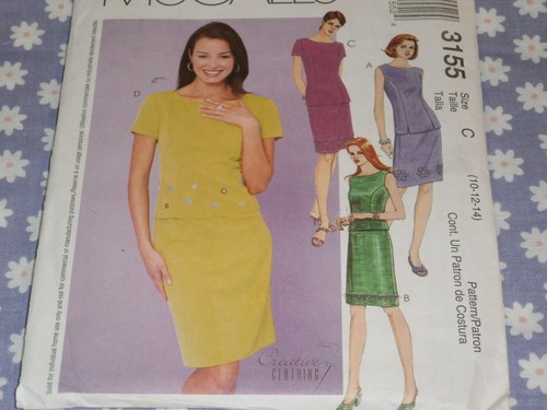 McCALL'S 3155 MISSES 2 PIECE DRESS SUIT--TOP & SKIRT- PATTERN-UNCUT ...