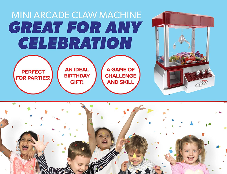 Electronic Arcade Claw Machine - Toy Grabber Machine with Flashing LED ...