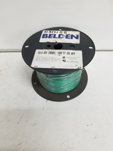 Belden Wire & Cable 9919-005 1,000 ft Hook-up Wire MTR 20 AWG Green ...