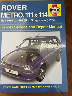 Haynes Rover Metro, 111, & 114 (Petrol) 1990-1998 Owners Workshop ...