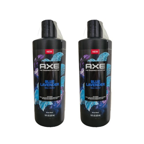 Axe Fine Fragrance Collection Men's Liquid Body Wash Blue Lavender, 18 ...