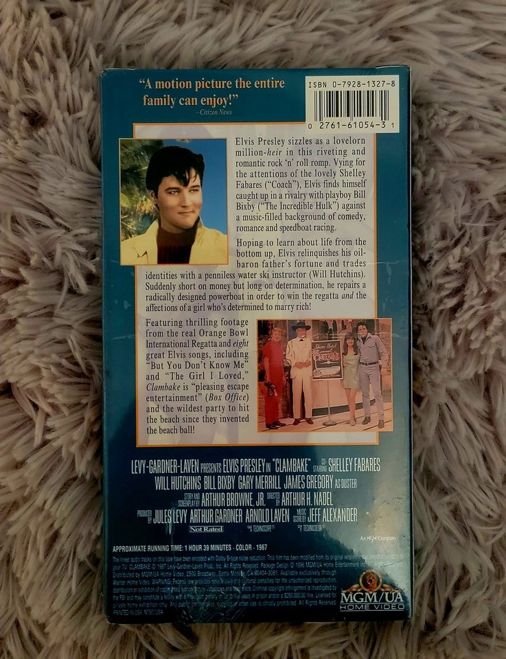 Elvis Presley Clambake (VHS, 1987, Movie Time) SEALED 27616105431| eBay