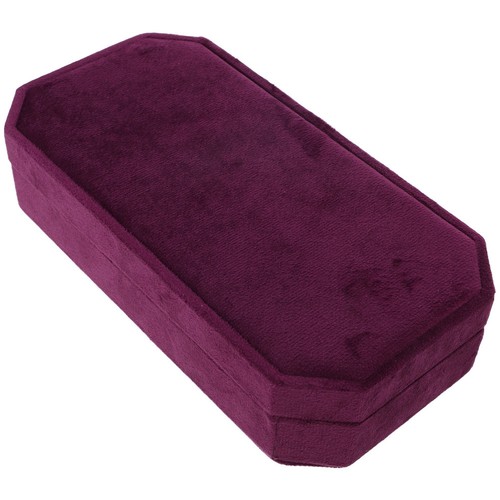 Octagonal Jewelry Organizer Velvet Box With Lid For Earrings And ...