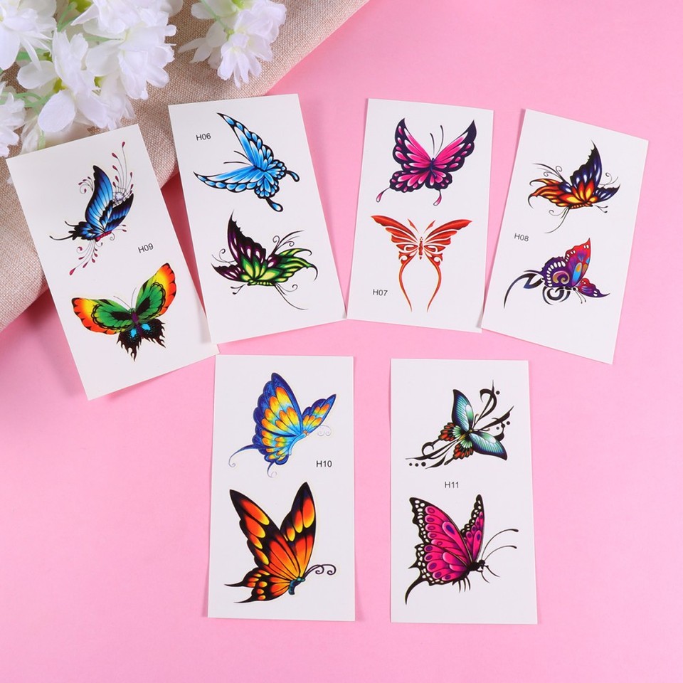 6 Sheets 3D Flower Stickers Waterproof Pastes Sticker for Wrist | eBay ...