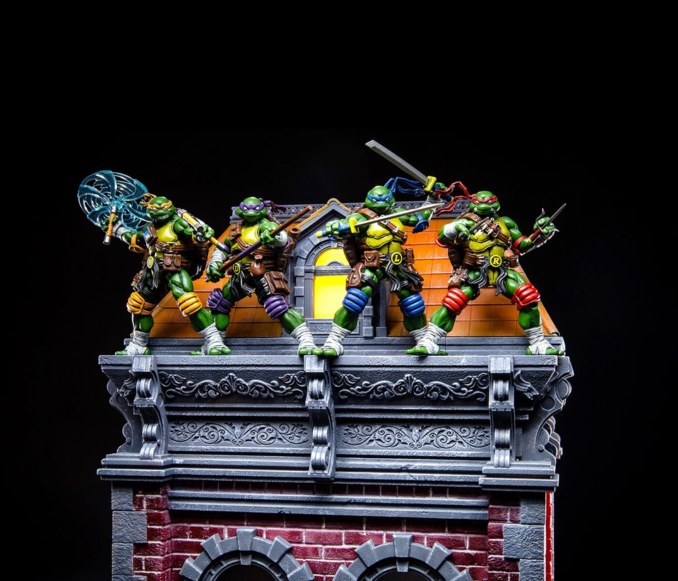 1/12 Scale Rooftop Building Diorama with LED Light for Marvel Legends ...