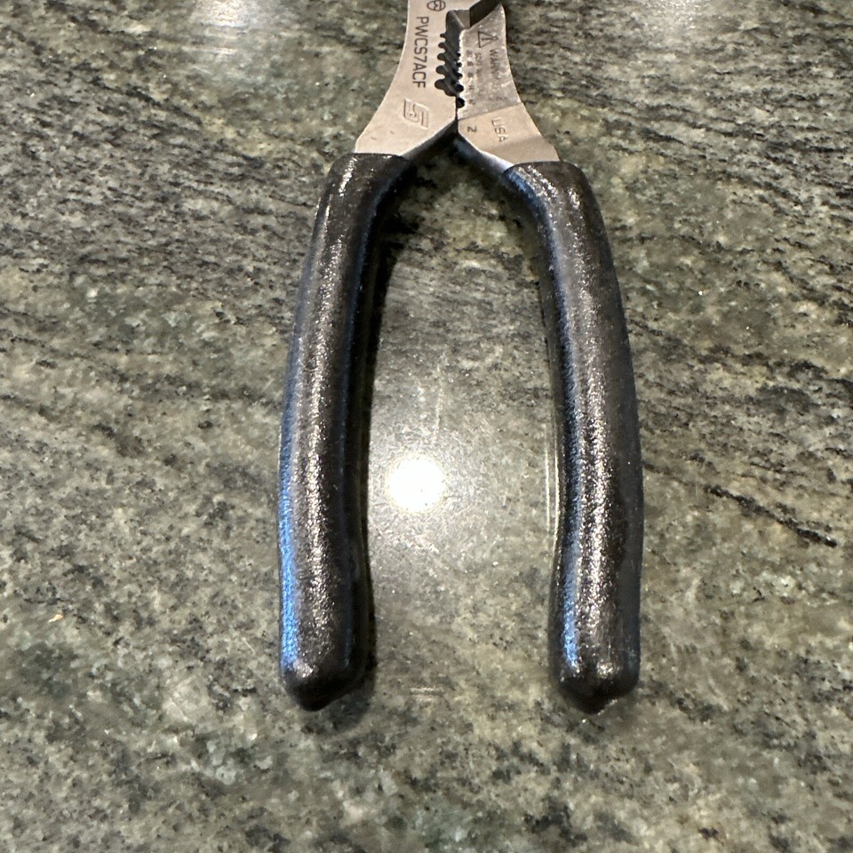 Snap On pwcs7acf 7” wire stripper cutter crimper 12-20 awg black | eBay