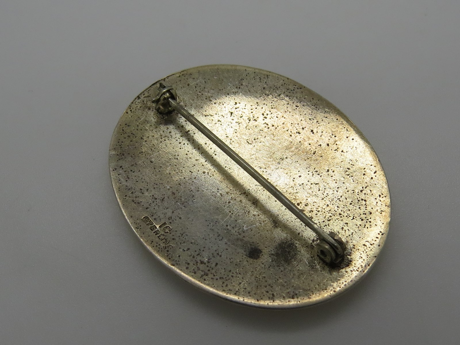 Vintage "EDL" Initials Plate Sterling Silver .925 Pin/ Brooch 9.5 grams ...