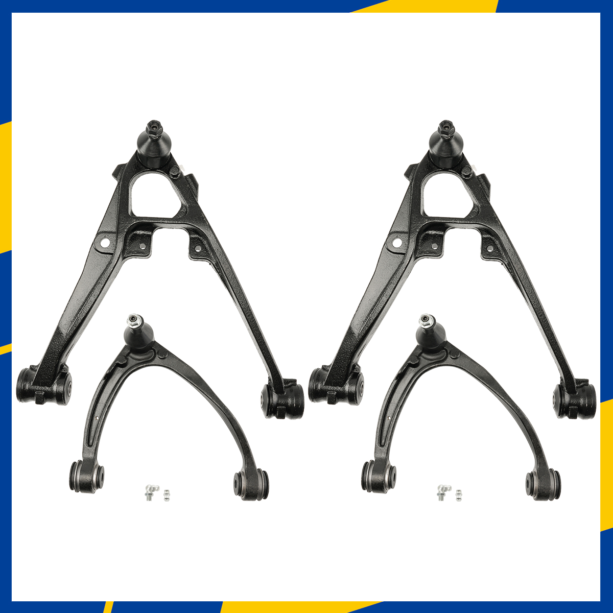 Front Upper and Lower Control Arms Kit for Chevy Silverado GMC Sierra ...