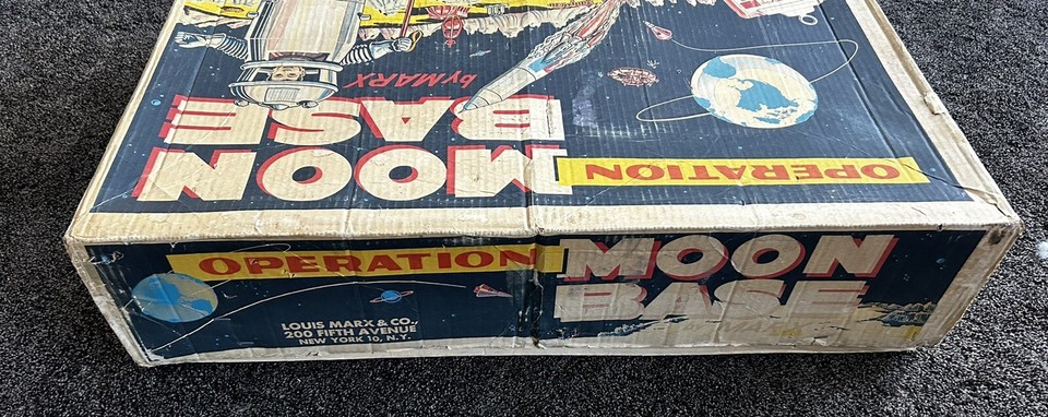 RARE Vintage Original Marx Moon Base Playset 4654 w/ Original Box, Bags ...