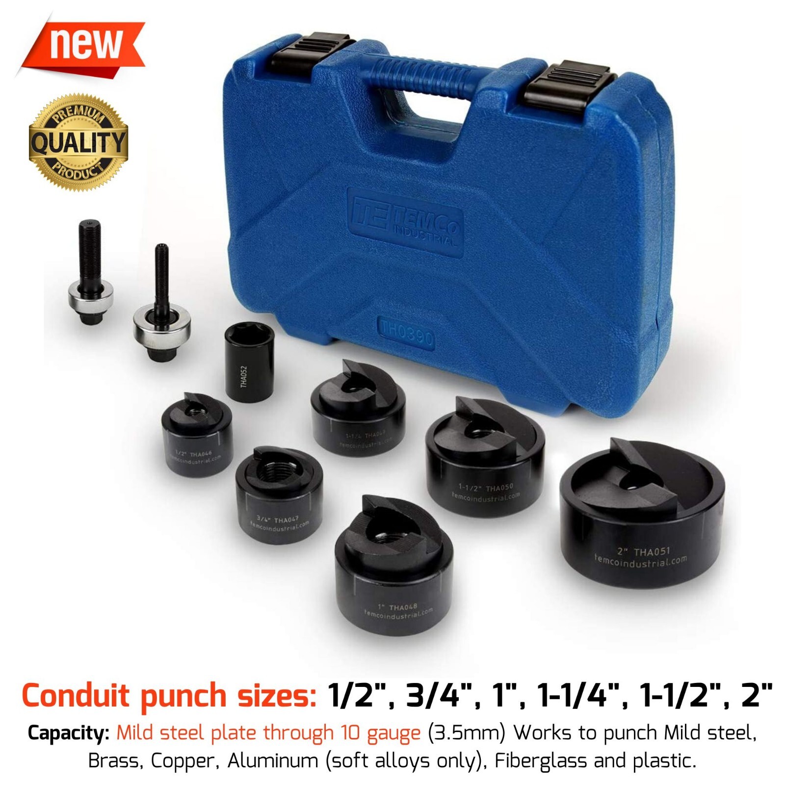 Knockout Punch Drivers for 1/2-2” Electrical Conduit Hole Metal Sheet ...