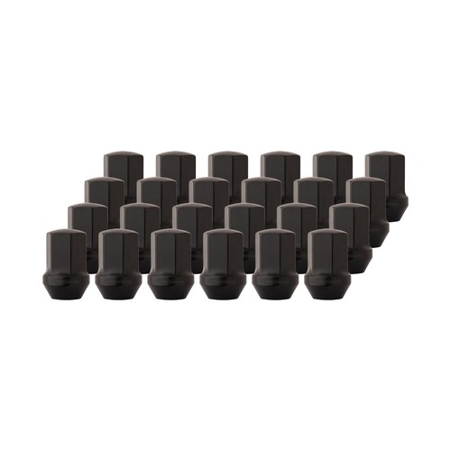 24 Black Wheel Lug Nuts for 2015-2017 Ford F-150 Expedition Lincoln ...