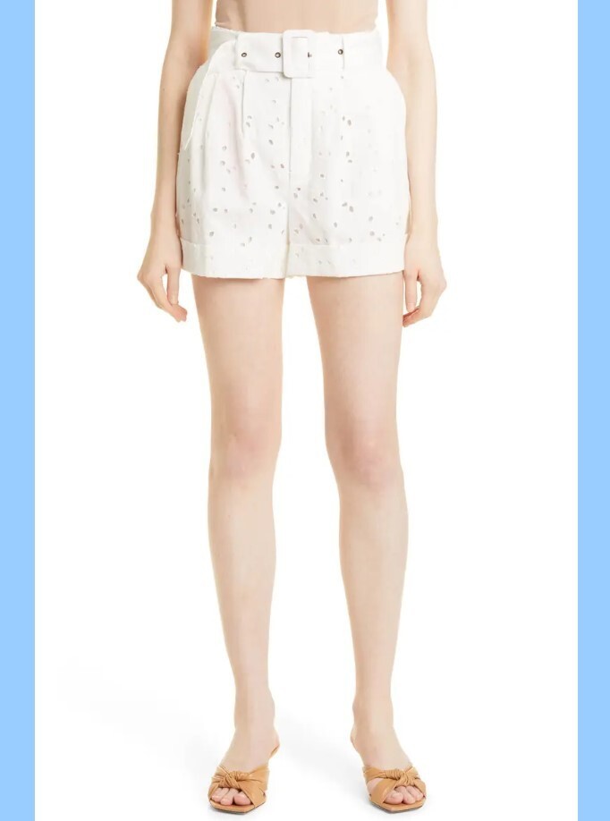 Ted Baker London Suzet Belted Eyelet Shorts 3 (fits like 8-10 US ...