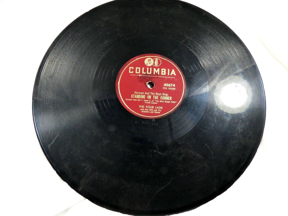 Vintage Capitol 40674 Record red label My Little Angel by Four Lads | eBay