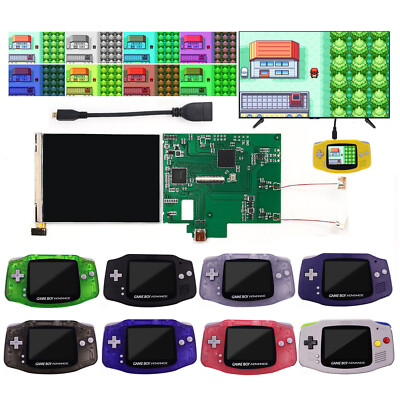 GBA HDMI V2 IPS LCD Backlight Retro Pixel Backlit kit Output For ...