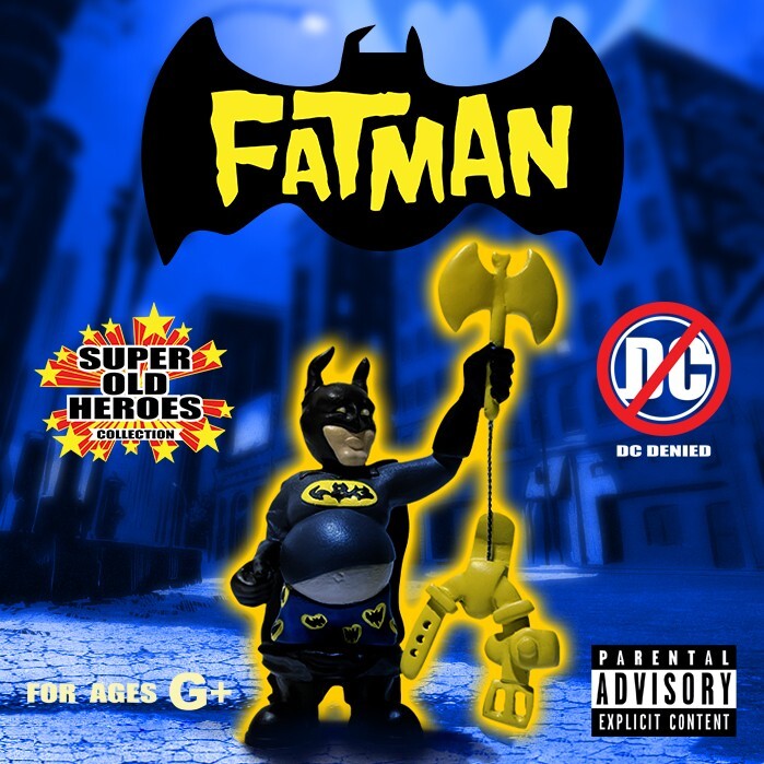 DC Denied Super Old Heroes FATMAN Batman Collectible Designer Resin Art ...