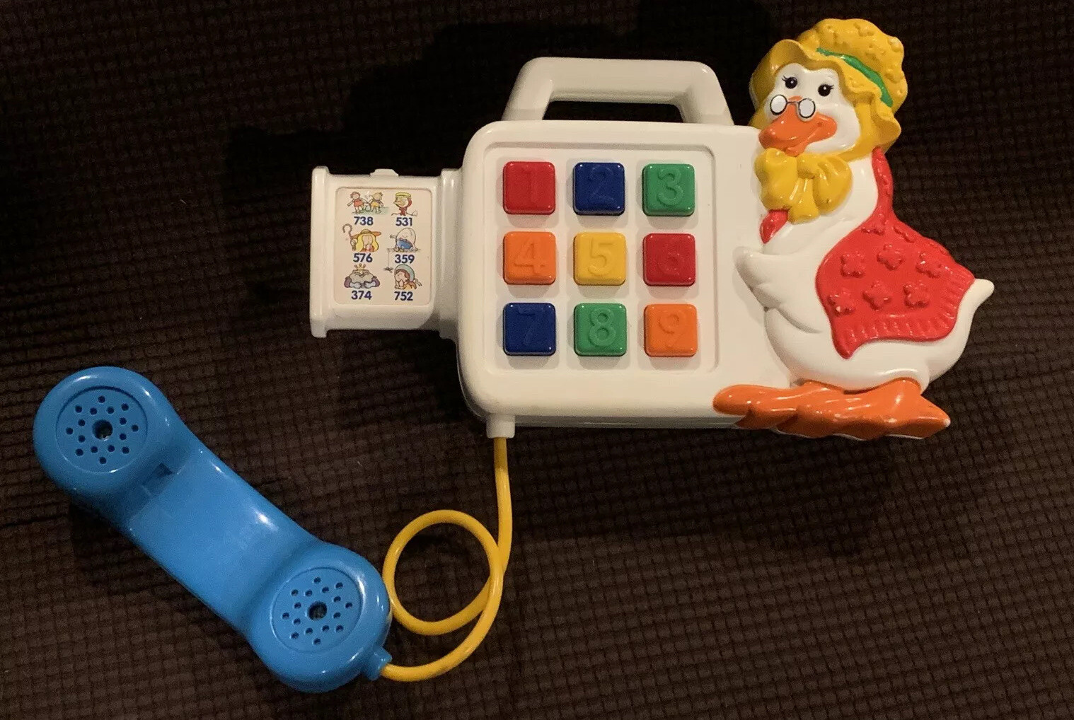 Vintage Fisher Price 1993 Nursery Rhyme Mother Goose Activity Telephone ...