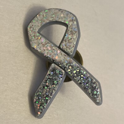 Lung Cancer Awareness Ribbon Pin Psychedelic Holographic Iridescent ...