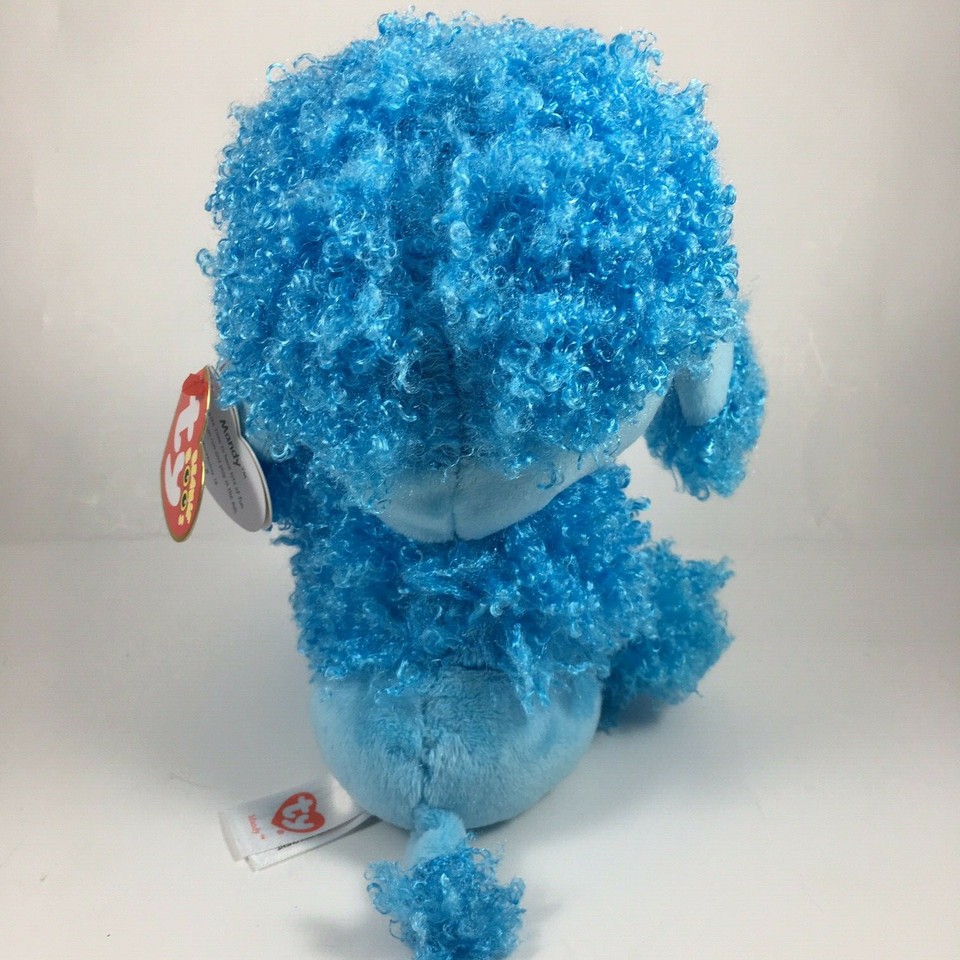 TY Beanie Boos 6" MANDY Blue Poddle Dog Plush Stuffed Animal Toy MWMT ...
