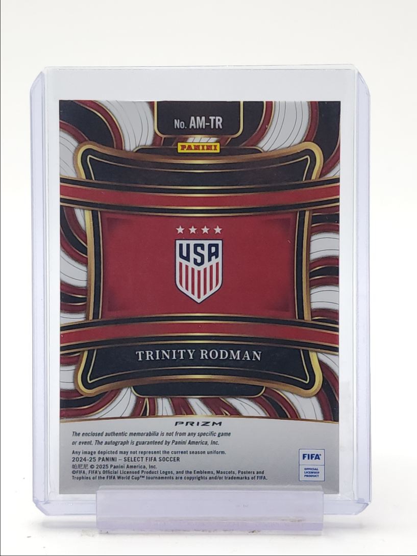 TRINITY RODMAN 2024 SELECT FIFA PATCH AUTOGRAPH SILVER PRIZM AUTO Q0223 ...