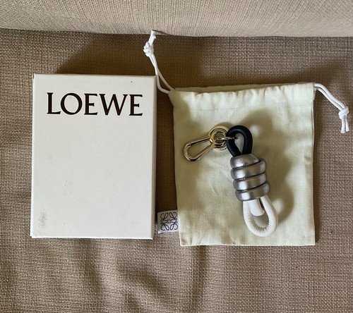 Authentic NEW Loewe leather knot bag charm key chain with box and dust ...