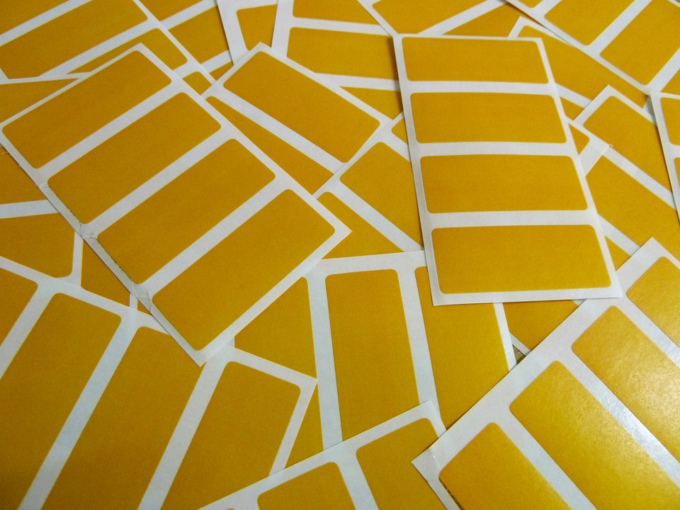 50x20mm Rectangle Stickers Coloured Rectangular Sticky Labels 36 ...