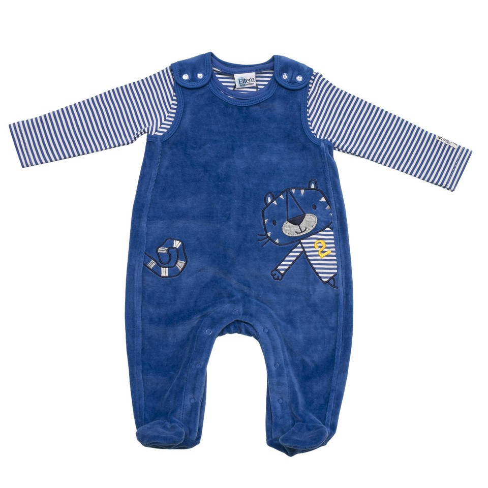 Salt & Pepper - Jungen - Baby Playsuit Tiger Nicki grau oder blau ...