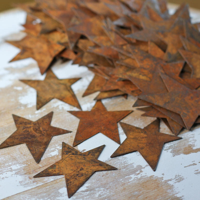 Package of 100 Bulk 2" Rusty Tin Primitive Stars | eBay