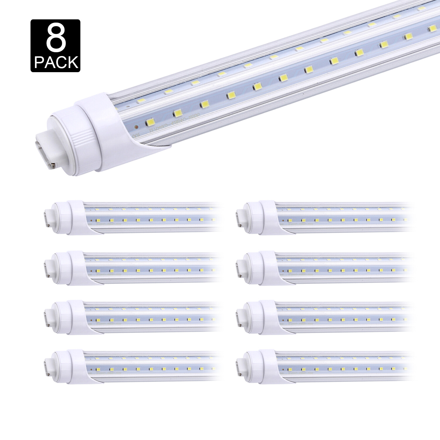 T8 8FT R17D HO 8 Foot Led Tube Light Bulbs 65W Rotatable 8' Led Shop ...
