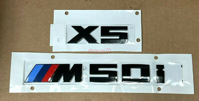 For BMW Genuine G05 X5 BLACK Trunk Emblem "X5 M50i" Lettering Decal ...