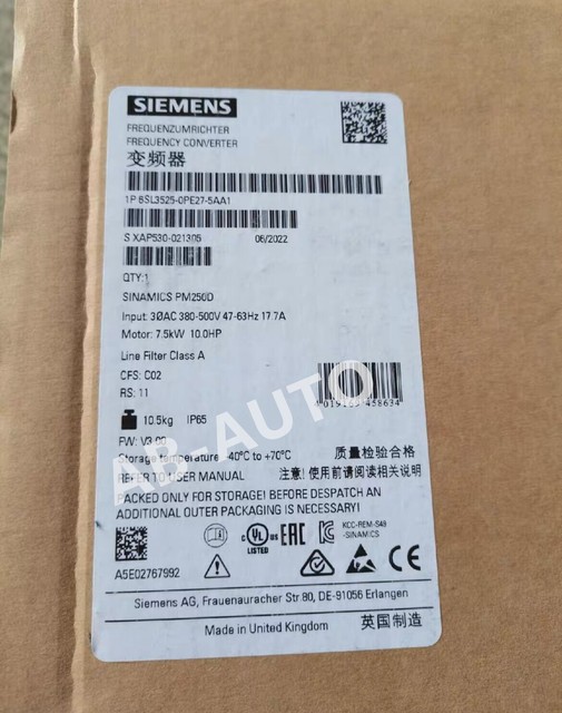 Siemens SINAMICS G120D Power Module PM250D - 6SL3525-0PE27-5AA1 for ...