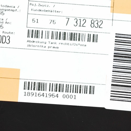 NEW OEM BMW 5 F10 UNDERFLOOR COATING RIGHT TANK COVERING 51757312832 ...