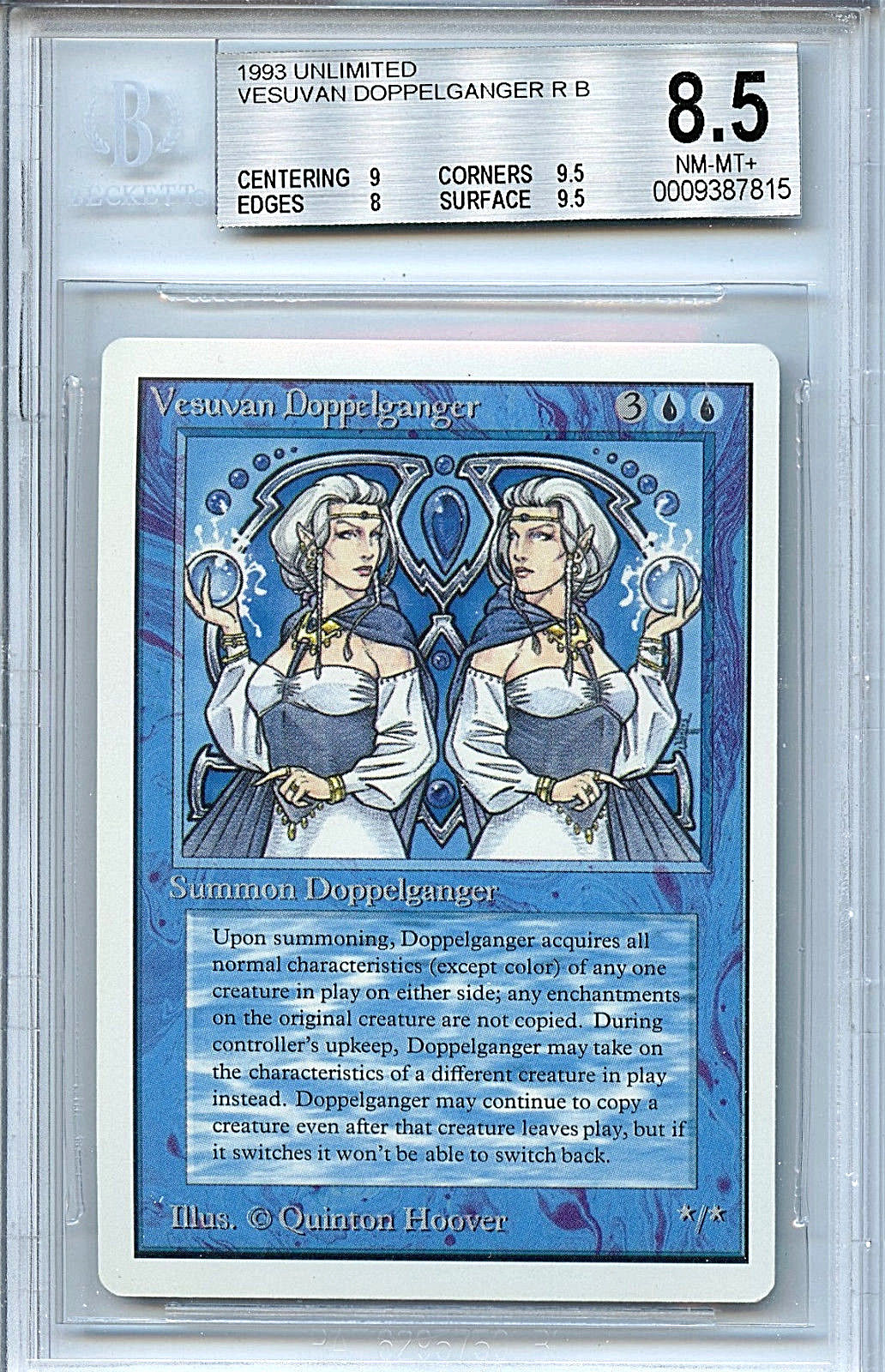 MTG Unlimited Vesuvan Doppelganger BGS 8.5 NM-MT+ Card Magic WOTC 7815 ...