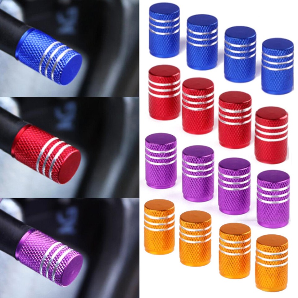 4pcs Car Wheel Tyre Tire Rim Air Valve Stem Cap Dust Cover Universal ...