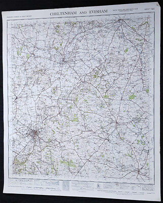 1946 Ordnance Survey Antique Map Cheltenham & Evesham Gloucester ...