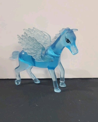 Jaru Toys PEGASUS Blue Translucent Plastic Winged Flying Horse Action ...