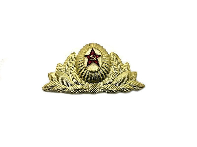 Soviet USSR Officers Metal Visor Cap Cockade Red Star Wreath Red star ...