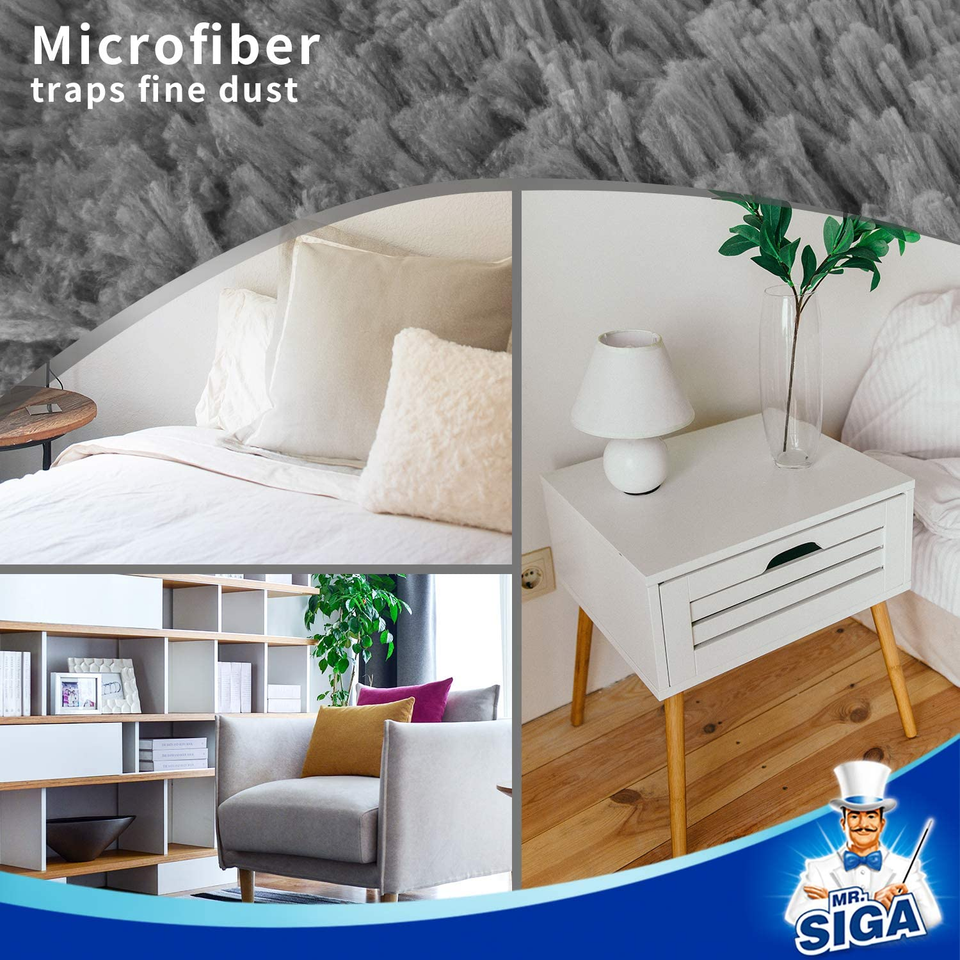 Lint Free Microfiber Duster, Washable Duster for Household Cleaning ...