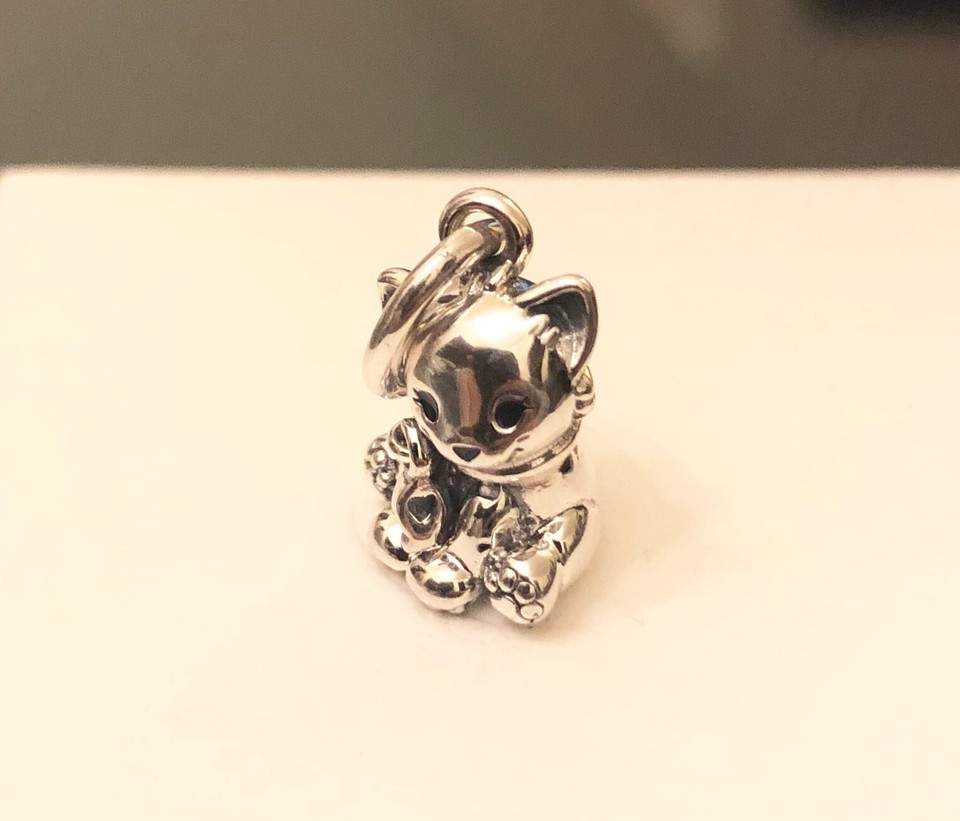 Pandora Sweet Cat Dangle Charm #798011EN16 +FREE GIFT Box +Tag | eBay