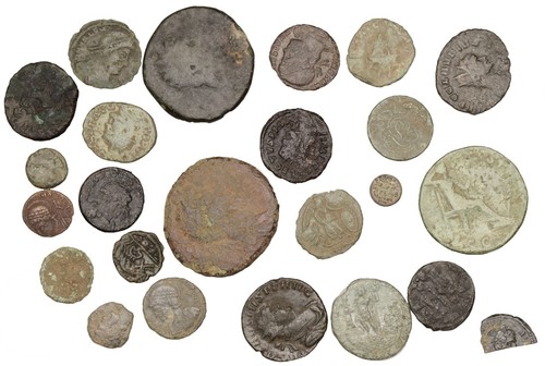 VERY OLD COIN LOT ***DIFFERENT TYPES *** LOW GRADES *** SOME SCARCE ...