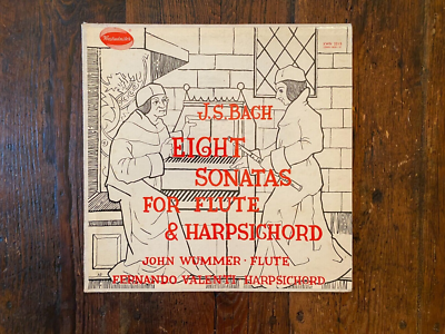 John Wummer & Fernando Valenti - BACH EIGHT SONATAS FLUTE 33 LP Vinyl ...