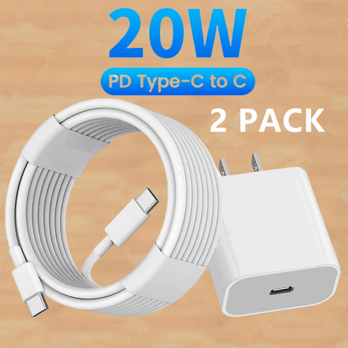20W USB C Fast Charger PD USB C To Type C Cable Power Adapter For iPad ...
