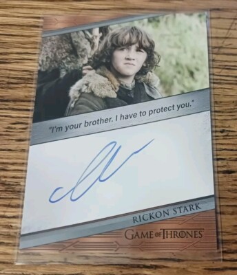 Game of Thrones Legends of the Realm Autograph Art Parkinson as Rickon Stark | eBay