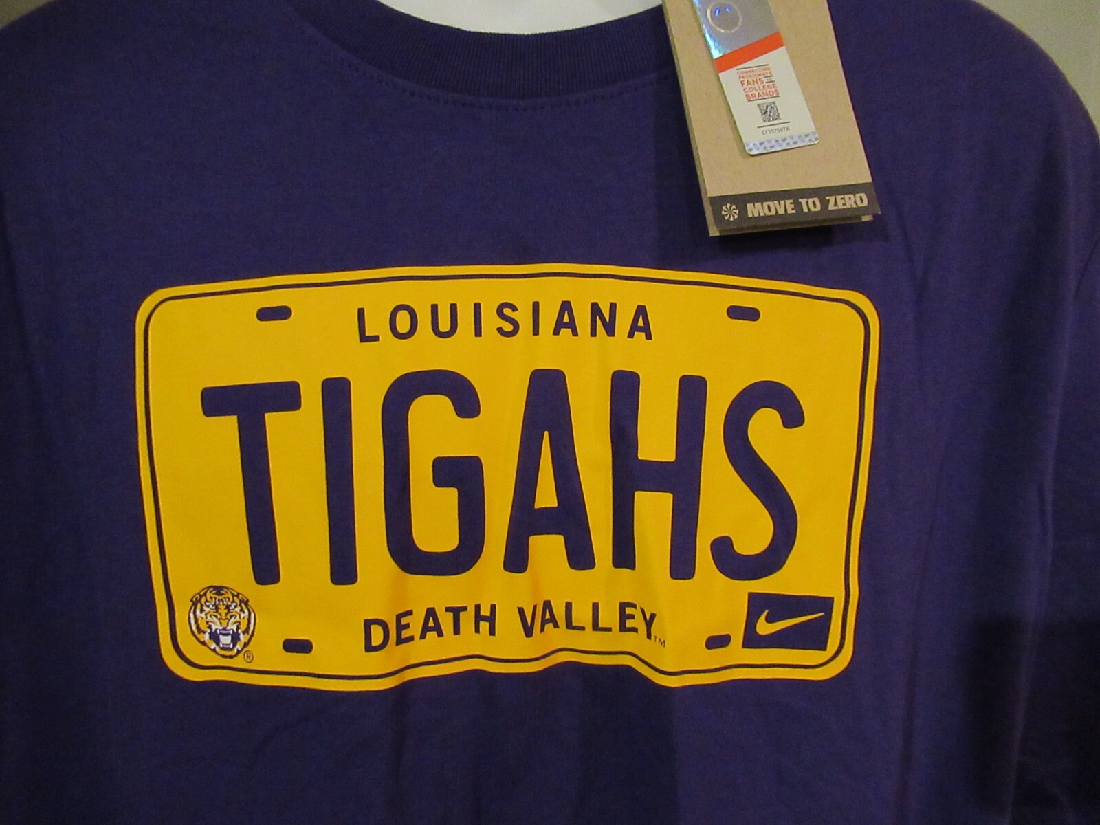 LSU Tigers Nike License Plate shirt Men's XL new with tags - Free Ship ...