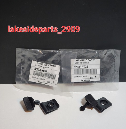 (2) OEM KAWASAKI MULE KAF700 PRO-MX FRONT HOOD LATCH KNOB & NUT 92033 ...