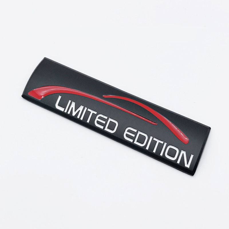 Black Limited Edition Car Badge Glossy Metal 3D Logo Emblem Auto ...