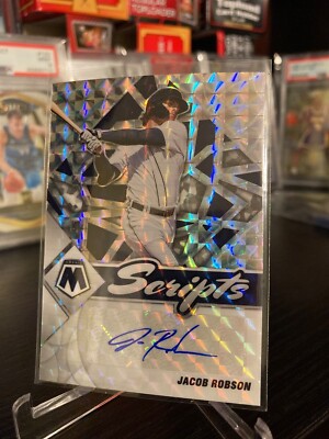 2022 Panini Mosaic Baseball Jacob Robson Silver Scripts Auto No. SC-JAC ...